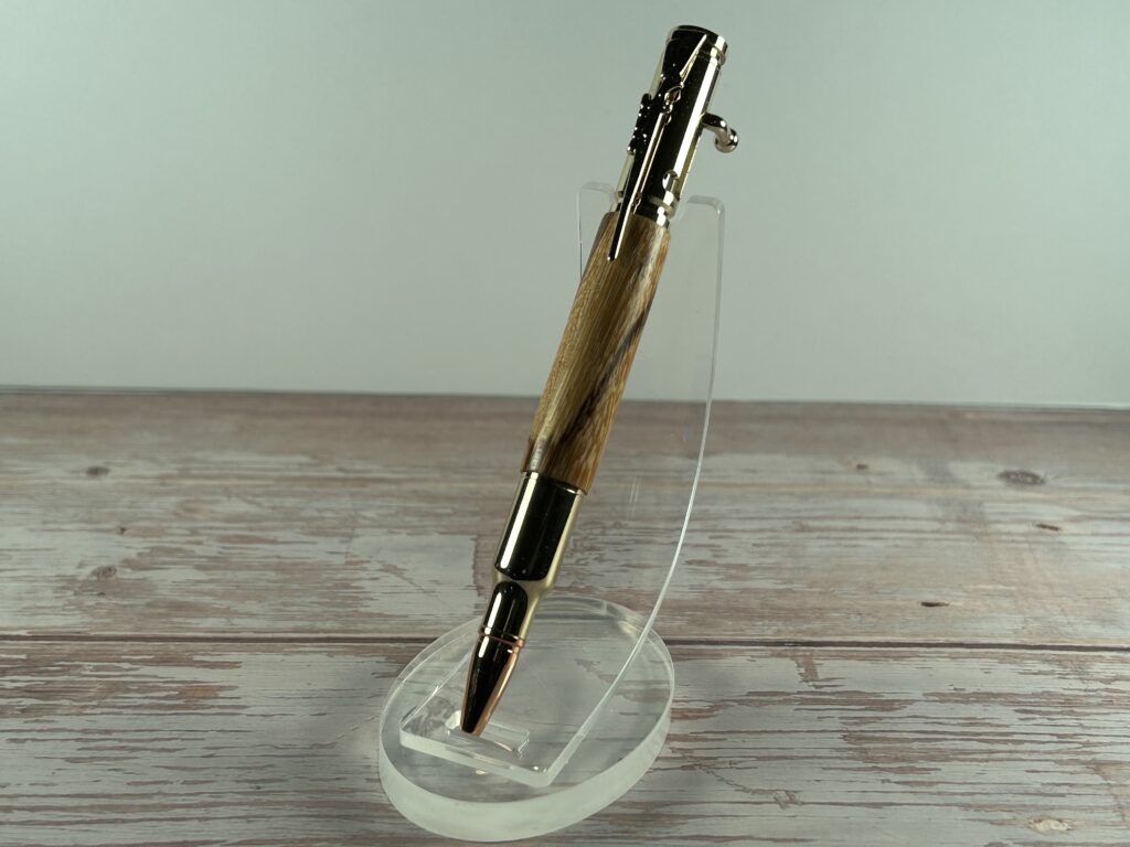 30 Caliber Tigre Caspi Gold Bolt Action Pen